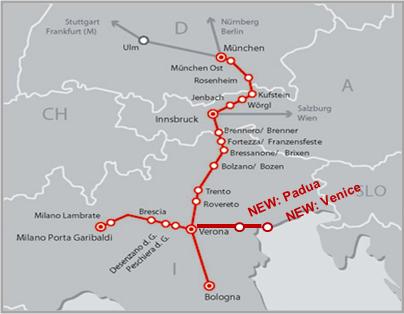 Brenner 歐洲城際列車-RailTravel 學聯旅遊歐洲火車證 - 香港旗艦店